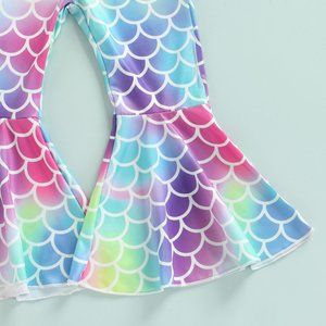 Matching Sets | Mermaid Girls Sea Shell Crop Top Fish Scale Bell ...